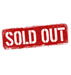 Sold out sign or stamp Royalty Free Vector Image