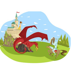 Red dragon Royalty Free Vector Image - VectorStock