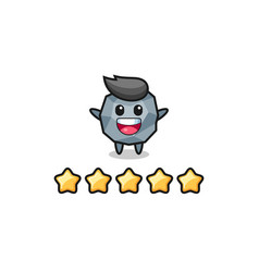 Customer best rating stone cute character Vector Image