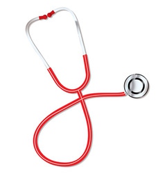 Red stethoscope Royalty Free Vector Image - VectorStock