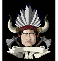 Pocahontas music indian princess hero illus Vector Image
