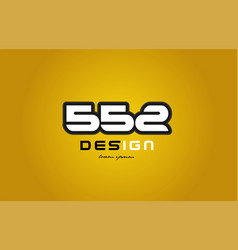 222 number numeral digit white on yellow Vector Image