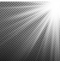 Glow light effect beam rays sunlight Royalty Free Vector