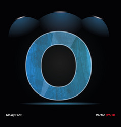 Jeans alphabet denim letter o Royalty Free Vector Image