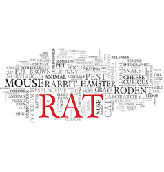 Rat word cloud concept Royalty Free Vector Image