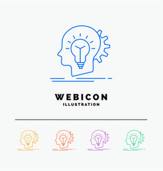 Creative creativity head idea thinking logo Vector Image