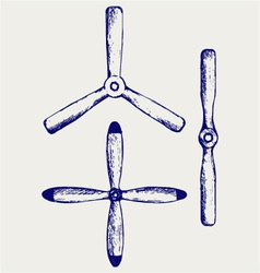 Aircraft propeller Royalty Free Vector Image - VectorStock