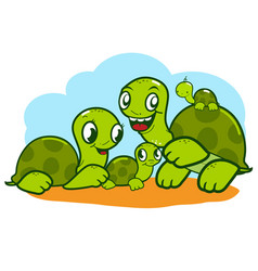 Cute turtle character Royalty Free Vector Image