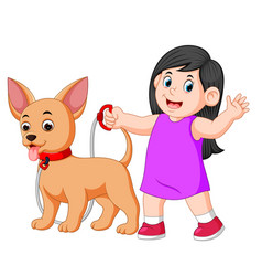 Boy carrying his dog Royalty Free Vector Image