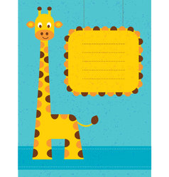 Giraffe card Royalty Free Vector Image - VectorStock