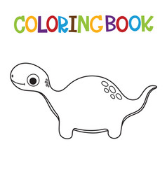 Cute dino coloring book Royalty Free Vector Image