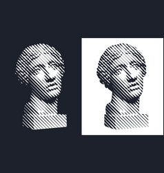 Antique sculpture traditional greek bust Vector Image