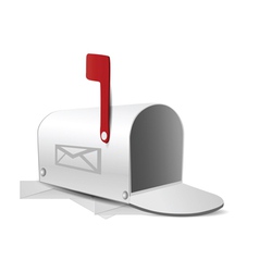 Open red mailbox mail and message Royalty Free Vector Image