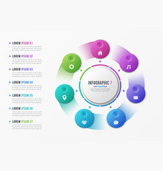 Rotating circle chart templates infographic Vector Image