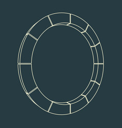 Isometric style wheel Royalty Free Vector Image