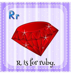 Diamond alphabetic letters of R Royalty Free Vector Image
