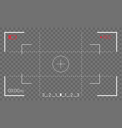 Camera frame viewfinder screen Royalty Free Vector Image