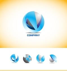 Green sphere 3d technology logo icon design Vector Image