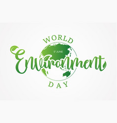 Letter world bicycle day on june 3 with world map Vector Image