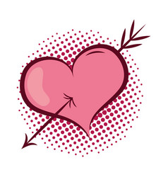 Love valentines day cupcake withn heart and arrow Vector Image