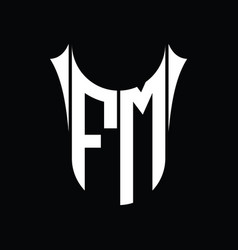 Fm logo letter monogram with triangle slice Vector Image