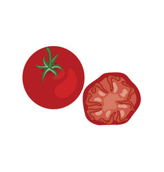 Fresh tomato cartoon Royalty Free Vector Image