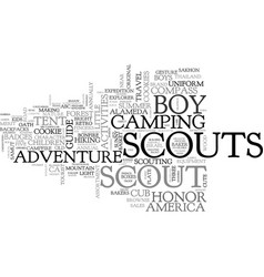 Scout word cloud concept Royalty Free Vector Image