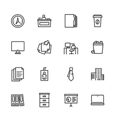 Simple set symbols hand and finge gesture line Vector Image