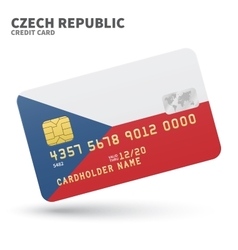 Credit card with ceuta flag background for bank Vector Image