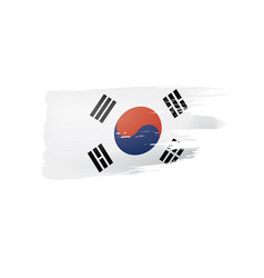 South korea korean round circle country flag Vector Image