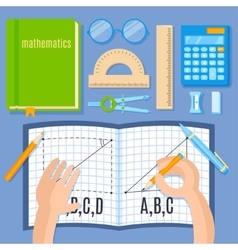 Mathematics flat Royalty Free Vector Image - VectorStock