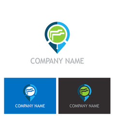 Position point technology gps logo Royalty Free Vector Image