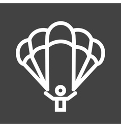 Parachuting or paragliding icon Royalty Free Vector Image