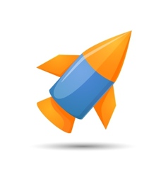 Cartoon rocket 3D Royalty Free Vector Image - VectorStock