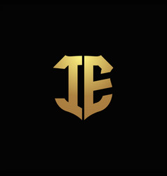 In logo monogram with emblem shape combination Vector Image