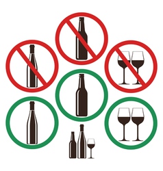 No alcohol icon sign symbol Royalty Free Vector Image