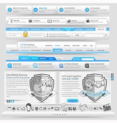Business Website template infographic design menu Vector Image