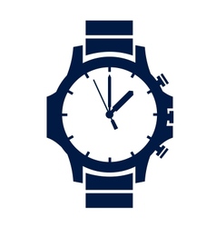 Child with watch kid looks to hand Royalty Free Vector Image