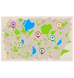 Geometric world map in colors Royalty Free Vector Image