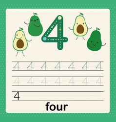 Printable number flashcards for teaching Vector Image