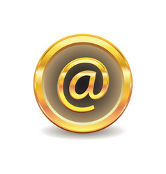 Gold button with ok sign Royalty Free Vector Image