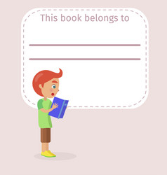 Book cover with place for signing Royalty Free Vector Image