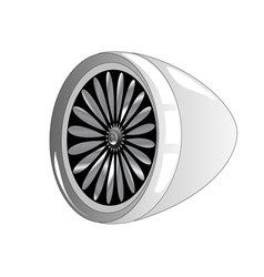 Turbine engine jet for airplane with fan blades in