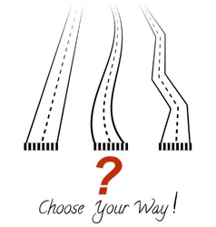 Road question mark Royalty Free Vector Image - VectorStock