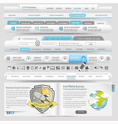 Business Website template infographic design menu Vector Image
