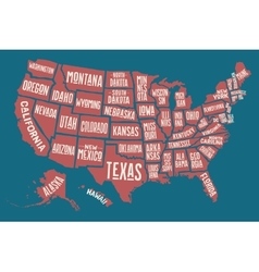 Poster map usa with infographics elements Vector Image