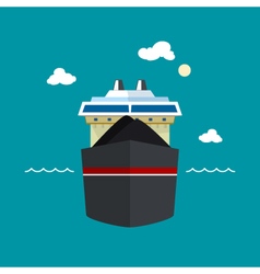 Dry Cargo Ship Front View Royalty Free Vector Image