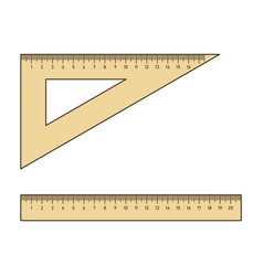 Measuring rulers school ruler metric scale Vector Image