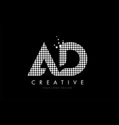 Ad a d swoosh letter logo design with modern Vector Image