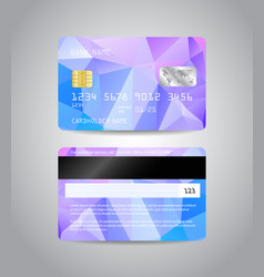 Credit card front and back side Royalty Free Vector Image